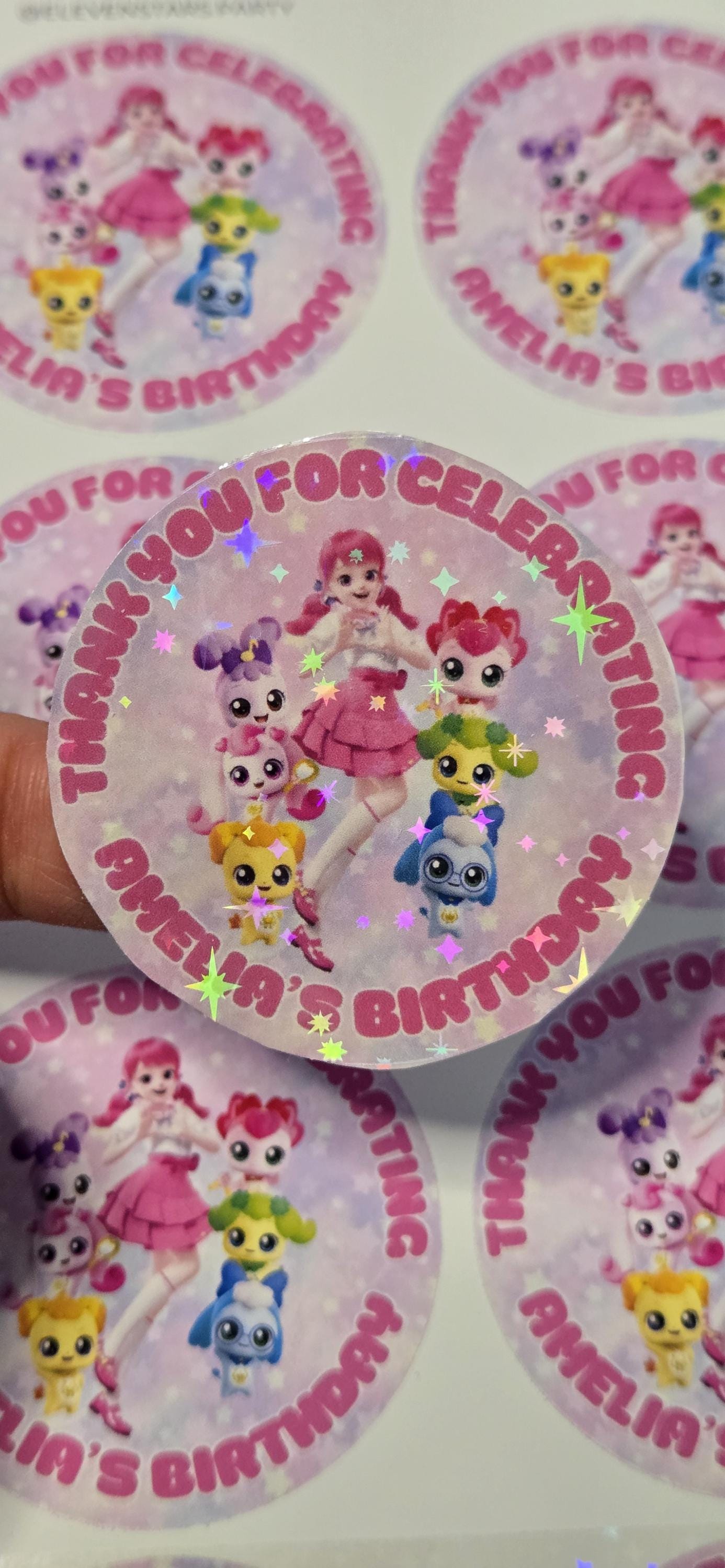 Custom Party Favor Stickers, Children's Birthday Party Stickers, Favor ...