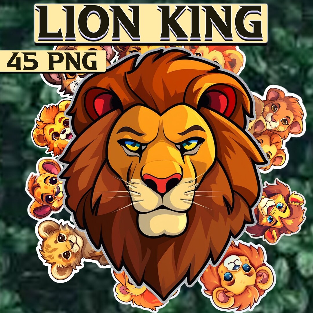 Lion PNG Safari Animal Clipart King of Jungle PNG Cute Animal Clipart ...
