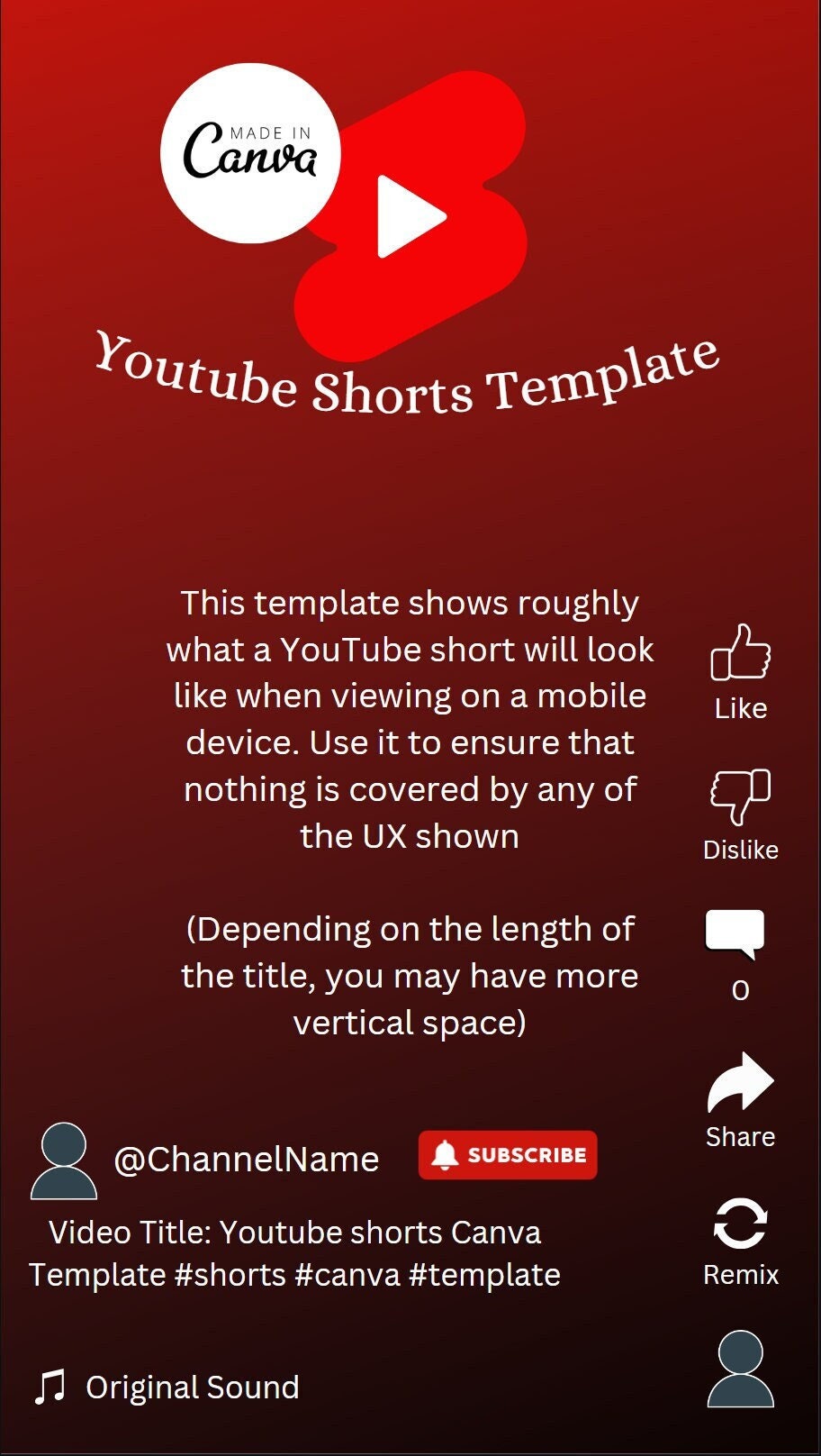 Youtube Shorts Video Template for Canva - Etsy