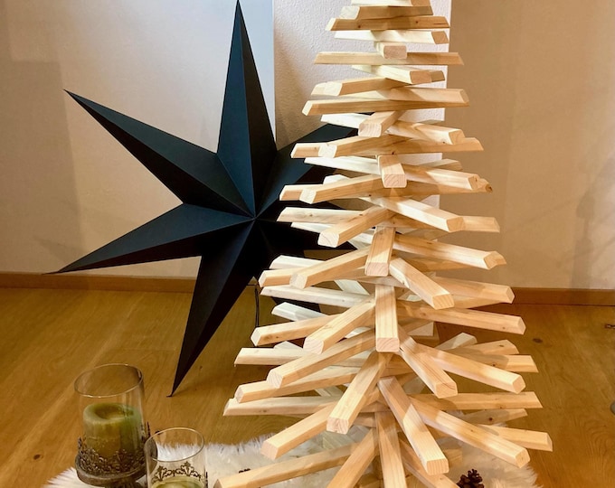 Weihnachtsbaum aus Holz Modell Lichtung, nachhaltiger Tannenbaum ...