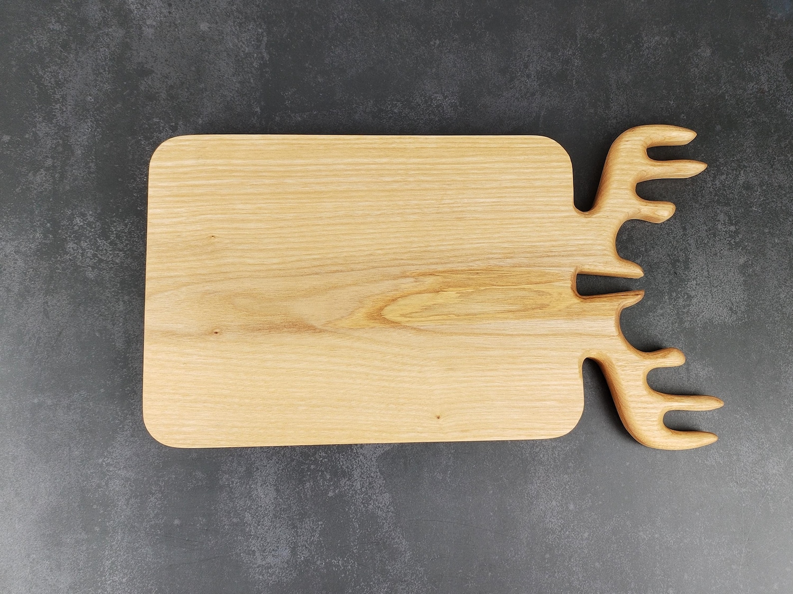 Deer Antler Charcuterie Board – Unique Ash Wood Cutting Board & Serving ...