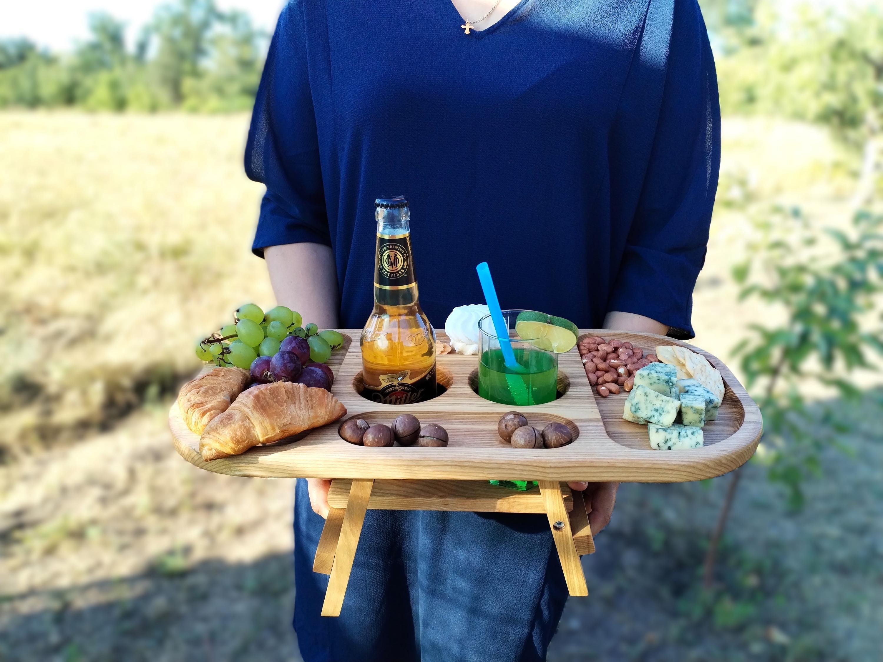 Portable Beer Drink Table, Personalized Beer Bottle Holder, Unique Beer ...