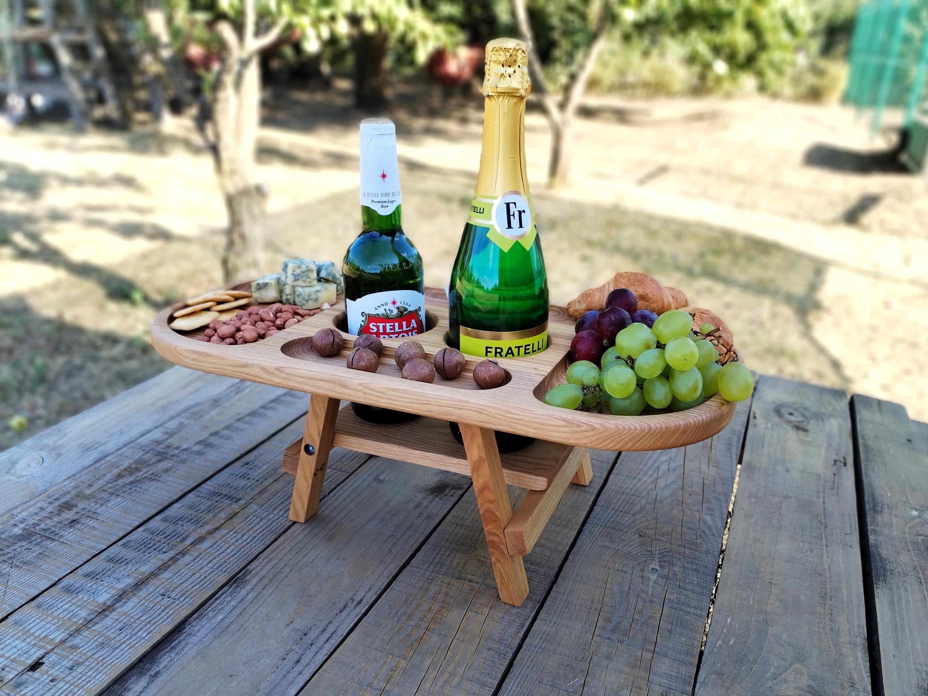 Portable Beer Drink Table, Personalized Beer Bottle Holder, Unique Beer ...