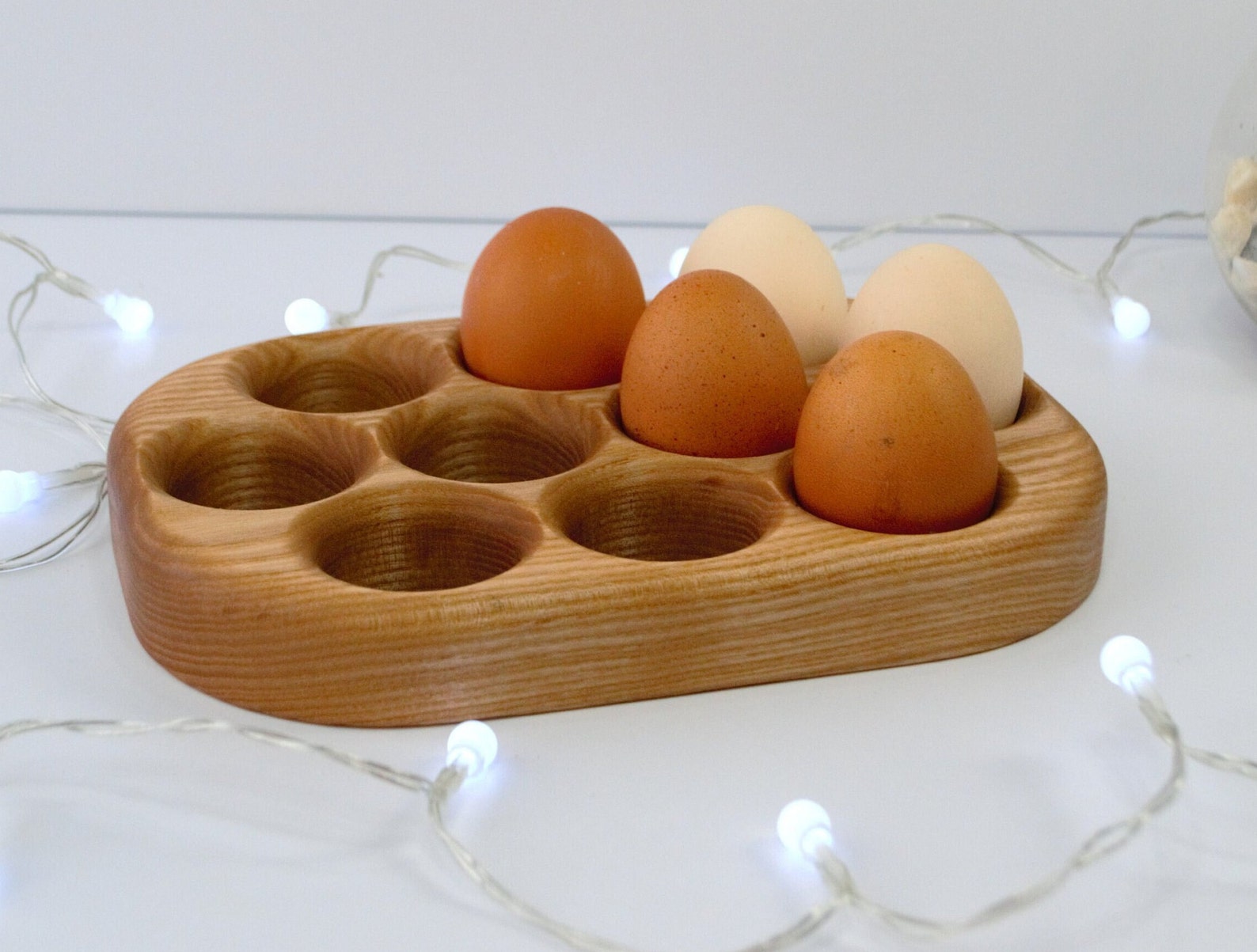 Wooden Egg Holder , Wooden Egg Tray, Wooden Egg Storage as a Gift and ...