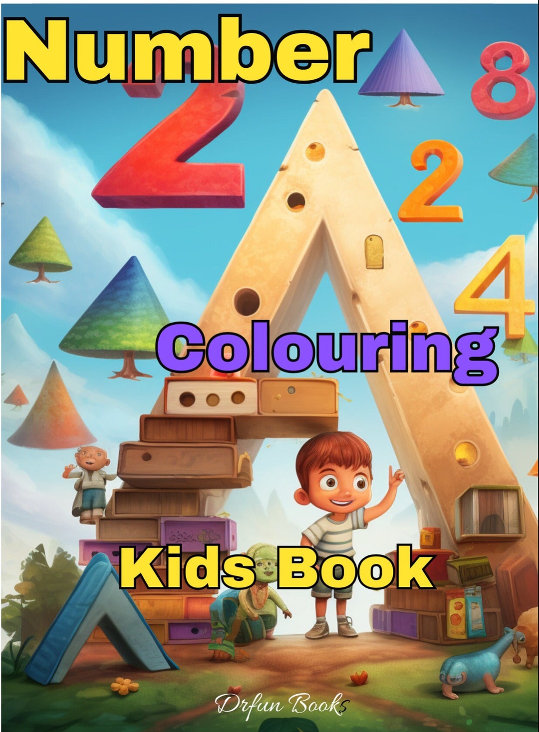 Number Colouring Book for Kids: Numbers Illustrations With Memory Items ...