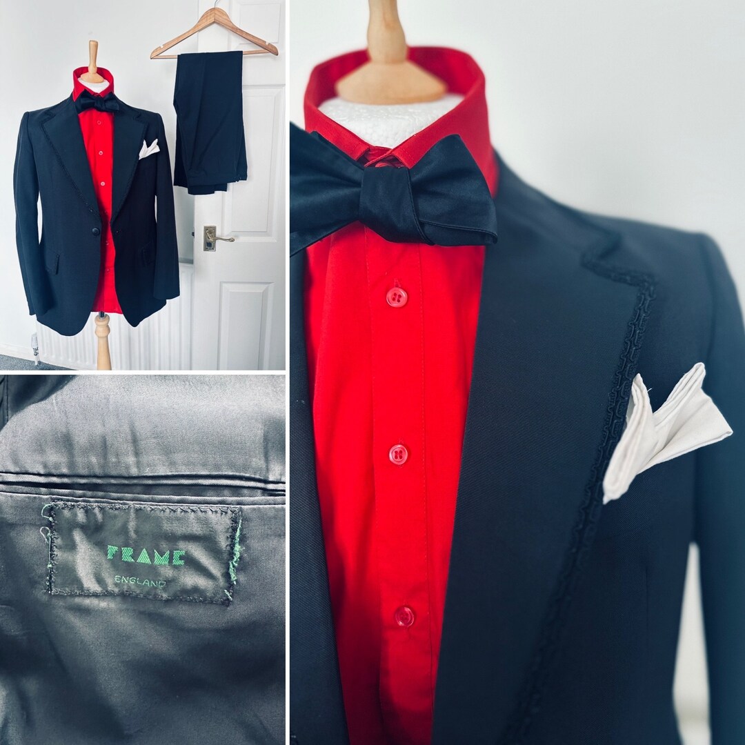 Vintage 1960s 2 Piece Suit for Men, Retro Tuxedo for Formal Events and ...