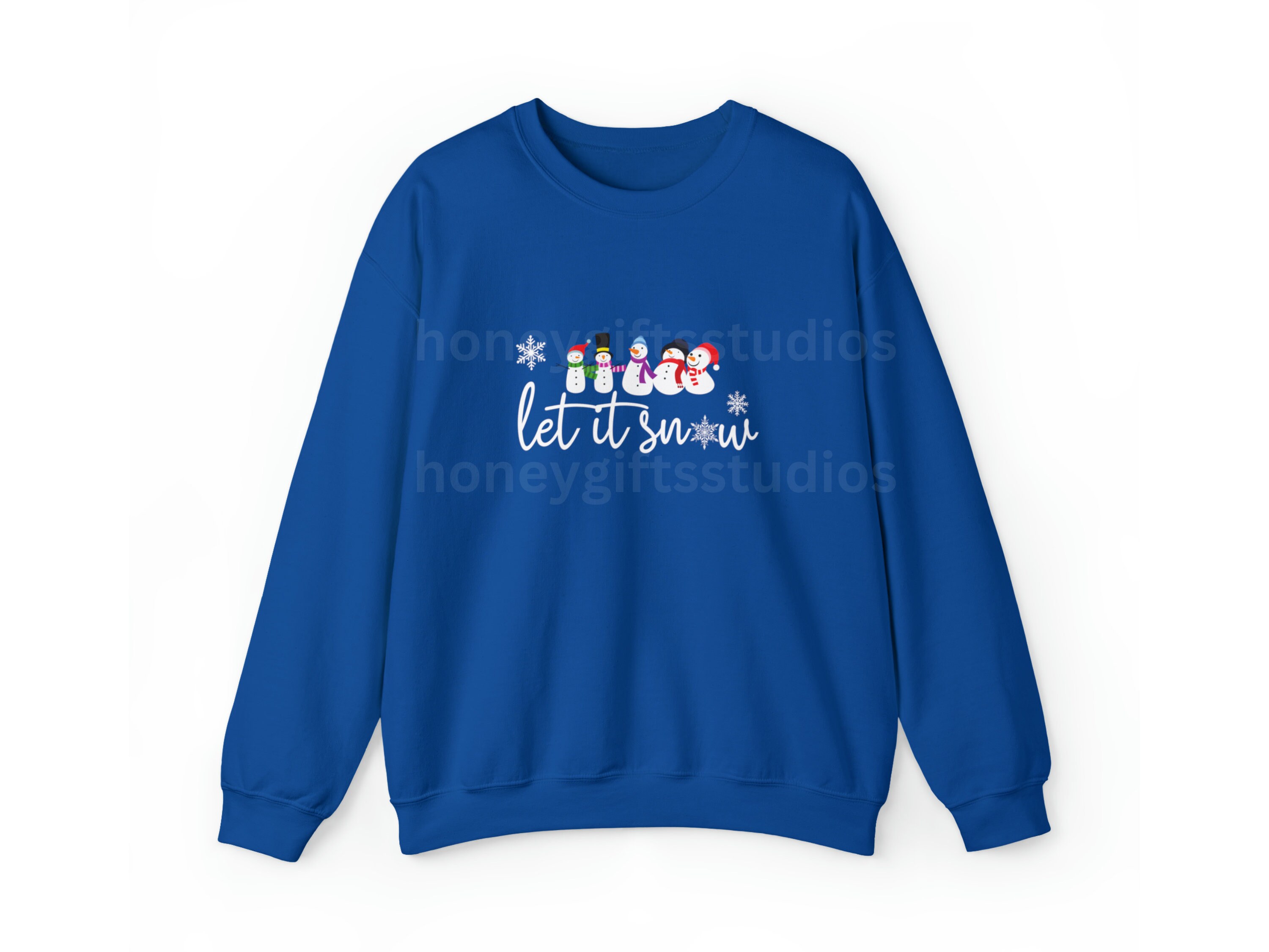 Let It Snow Women's Crewneck Sweatshirt, Christmas Sweatshirt, Snowman ...