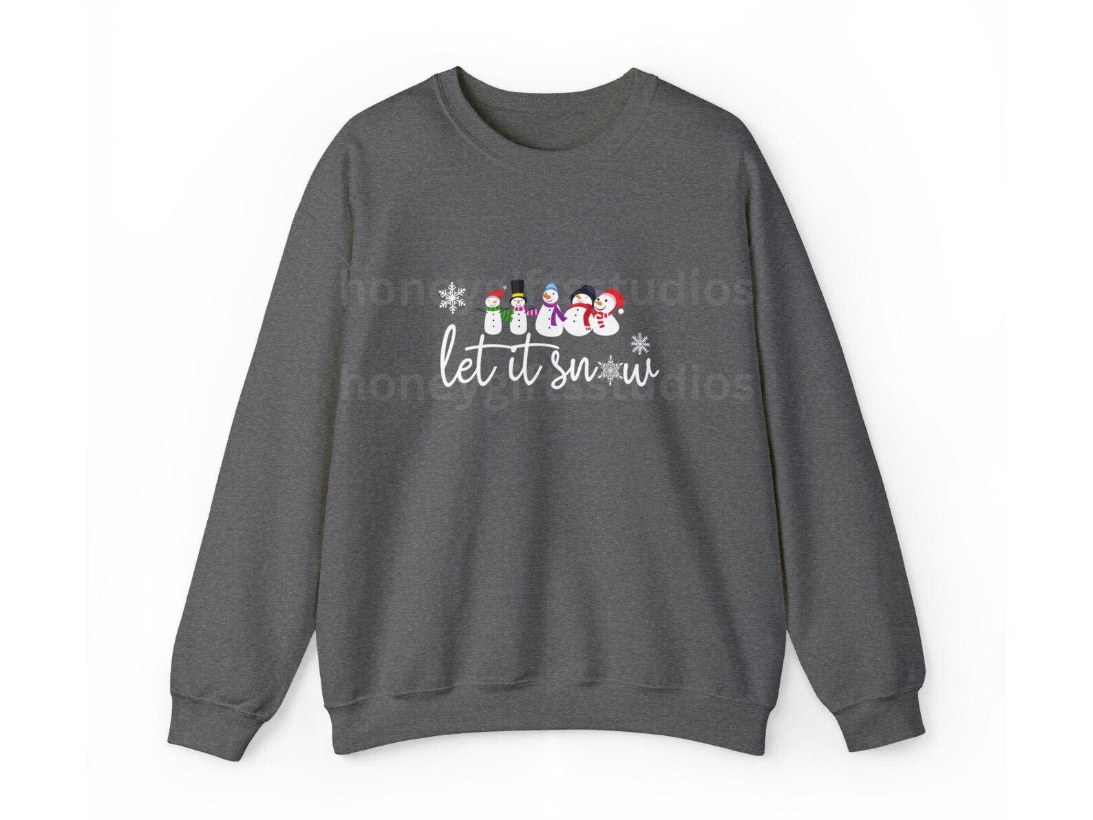 Let It Snow Women's Crewneck Sweatshirt, Christmas Sweatshirt, Snowman ...