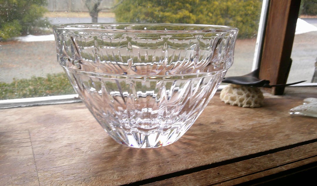 Lenox Full Lead Crystal "woodward”centerpiece Serving Bowl 8" Czech ...