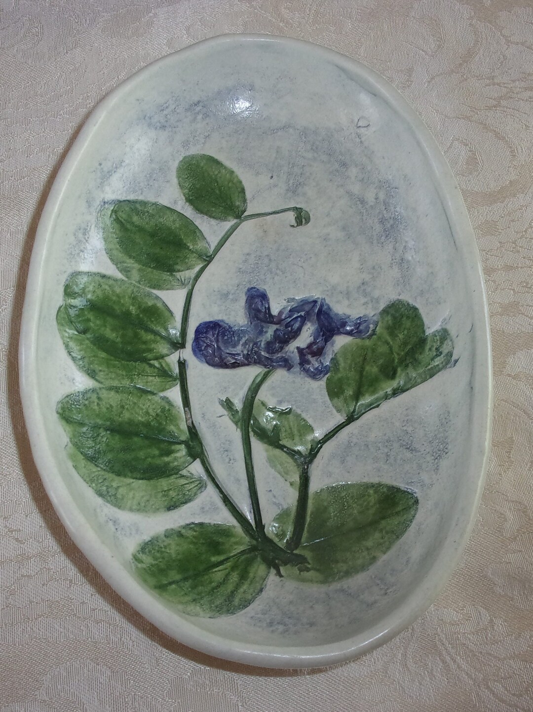 Vintage Salt Marsh Pottery Bowl Wall Hanging Beach Pea Dartmouth, MA ...