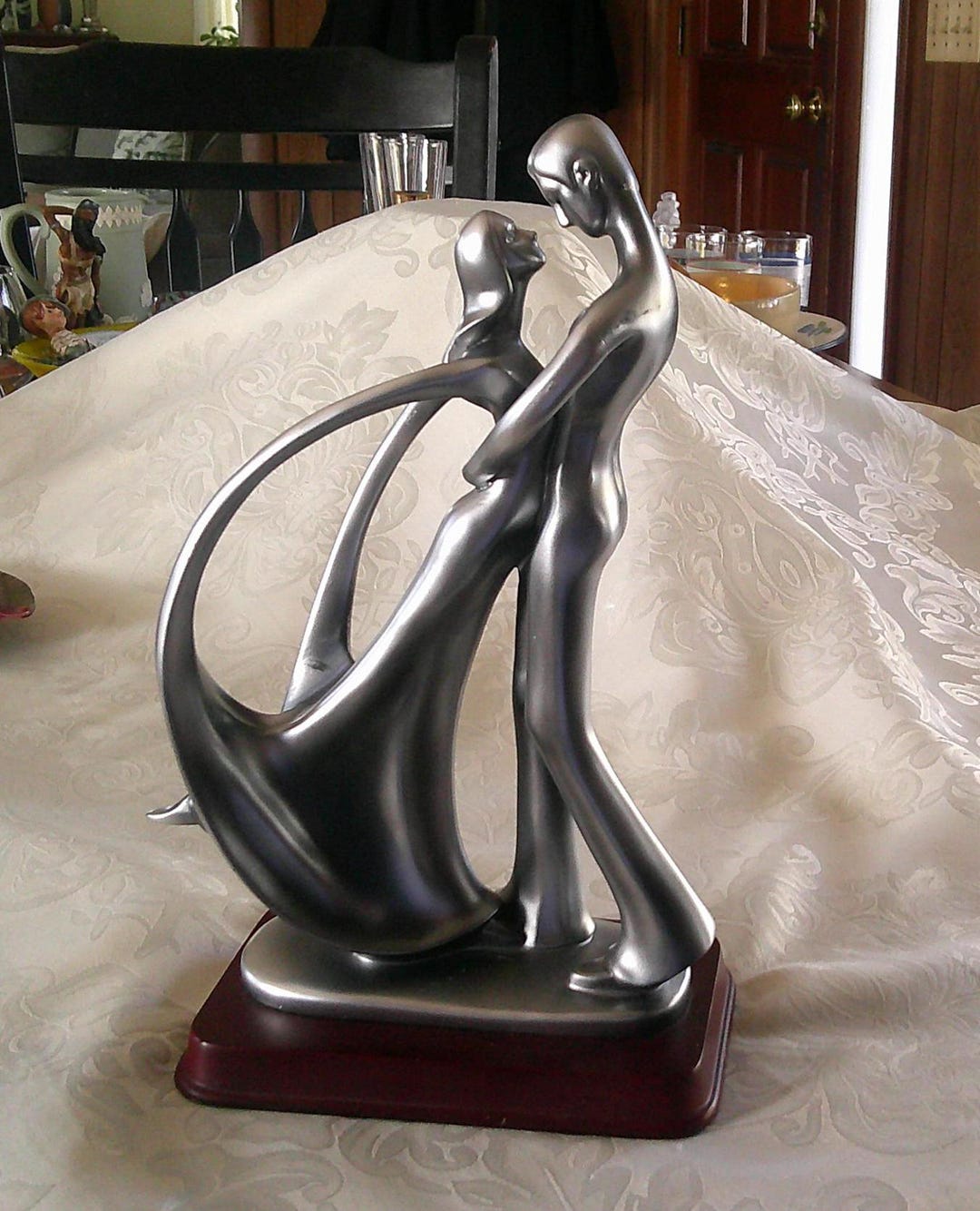 Vintage Couple Dancing Les Cadeaux Elby Gifts PRC Silver Art Deco ...