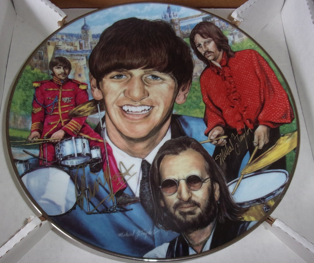 Ringo Starr Autograph Artist Signature Michael J. Taylor Gartlan Plate ...