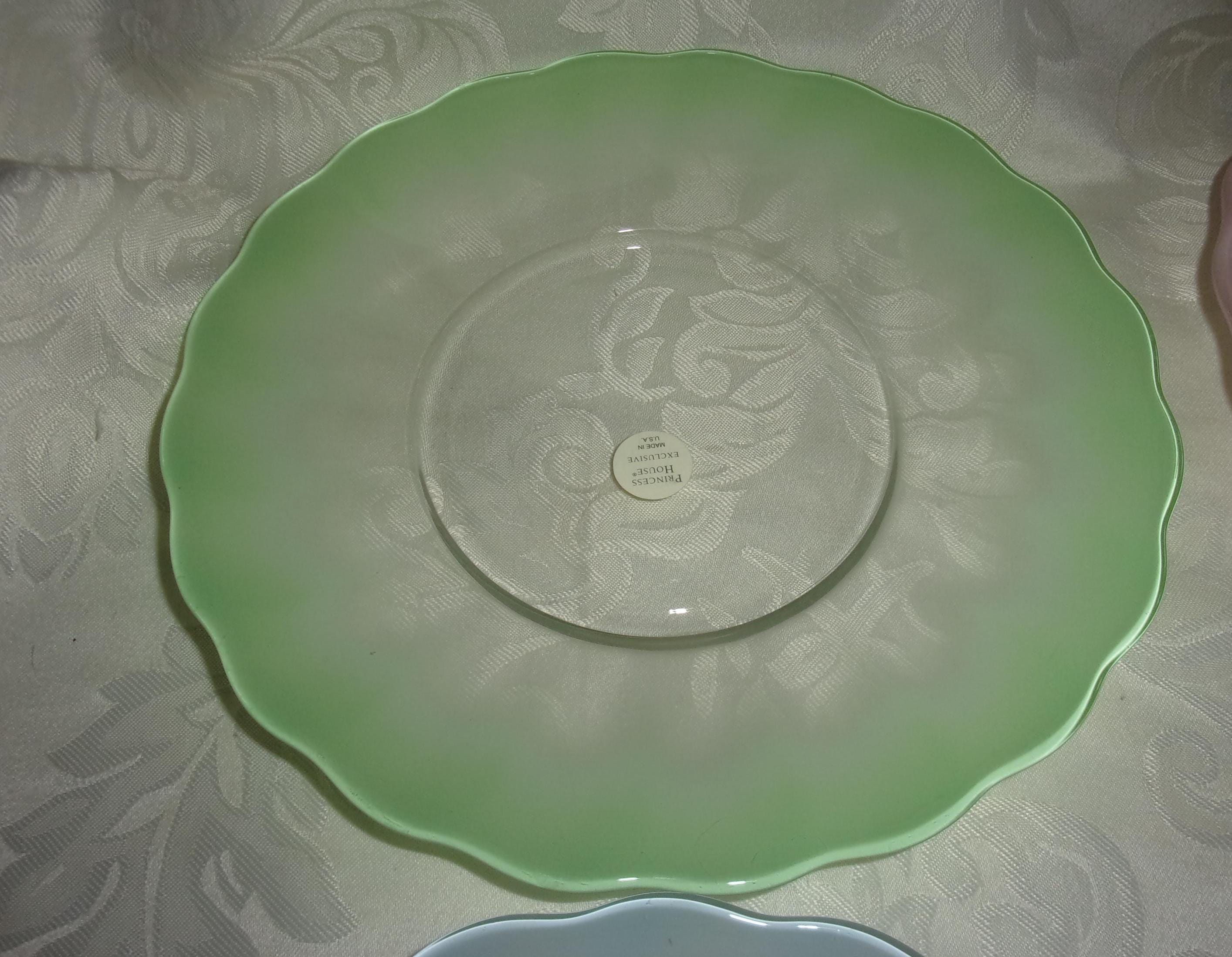 Multi Colors Vintage Princess House Cottage Tulip Scalloped 9 Plates ...