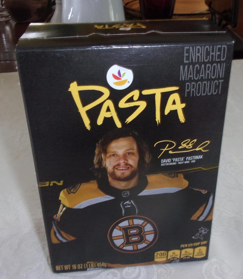 David Pastrnak Limited Edition Penne Pasta Boston Bruins Stop & Shop 1 ...