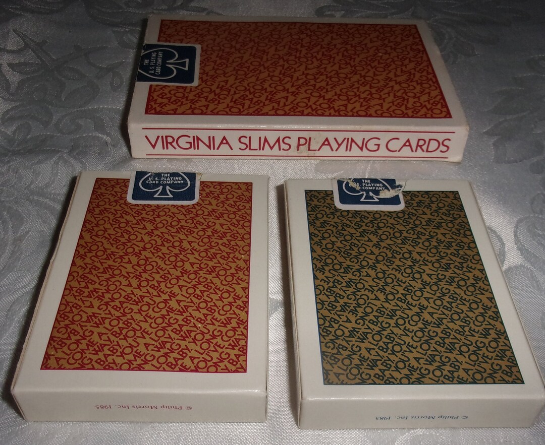 Virginia Slims Cigarettes Playing Cards Set of 2 United States Playing ...
