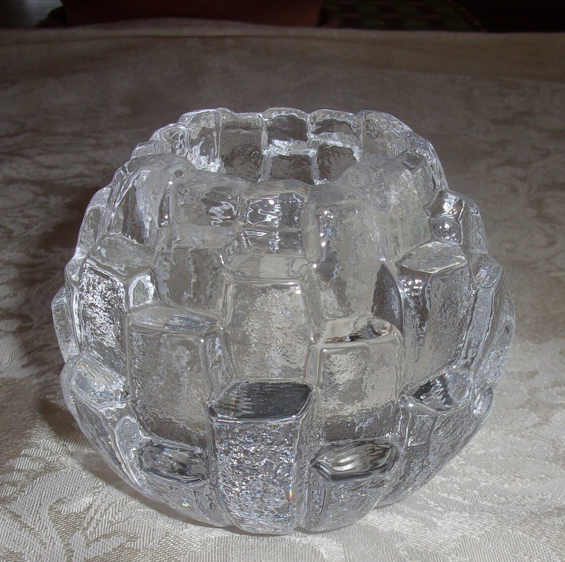 Kosta Boda Crystal Igloo Votive Candle Holder Signed Made in Sweden - Etsy