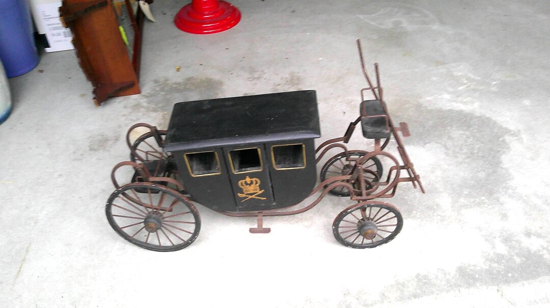 RARE Antique Salesman's Sample Wood Metal Royal Carriage W/british ...