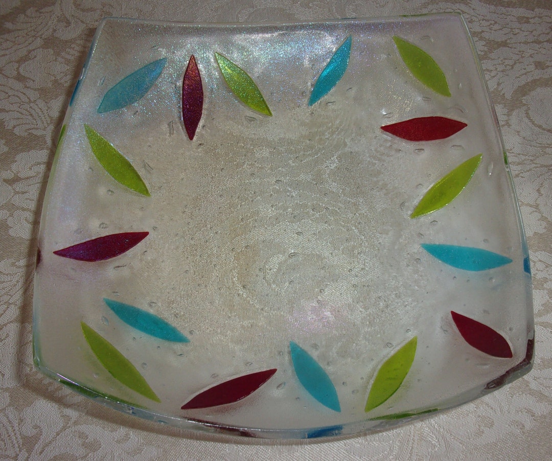 Vintage Shepardson Studios Art Glass Dish Bowl Signed 7.5"x 7.5" - Etsy