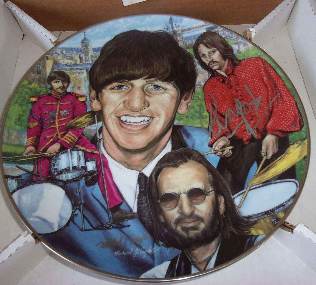Ringo Starr Autograph Artist Signature Michael J. Taylor Gartlan Plate ...