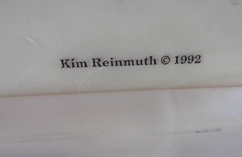 1992 "secrecy” Montana Marble Etched Tile W/stand Kim Reinmuth - Etsy