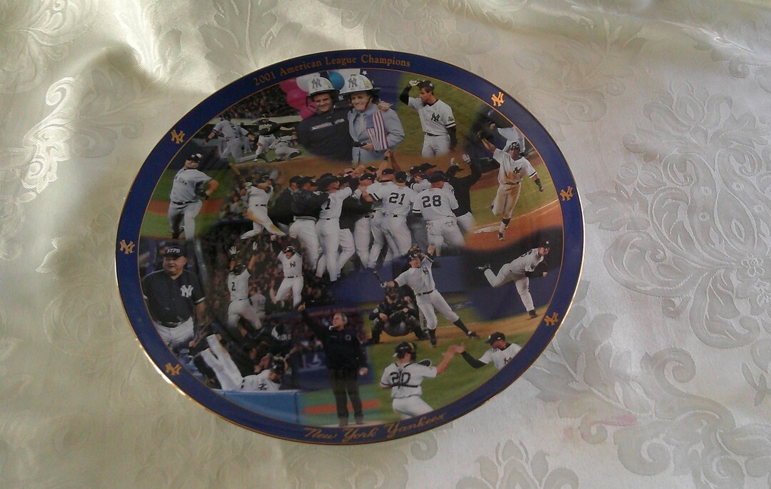 The Danbury Mint New York Yankees Plate 2001 American League Champions ...