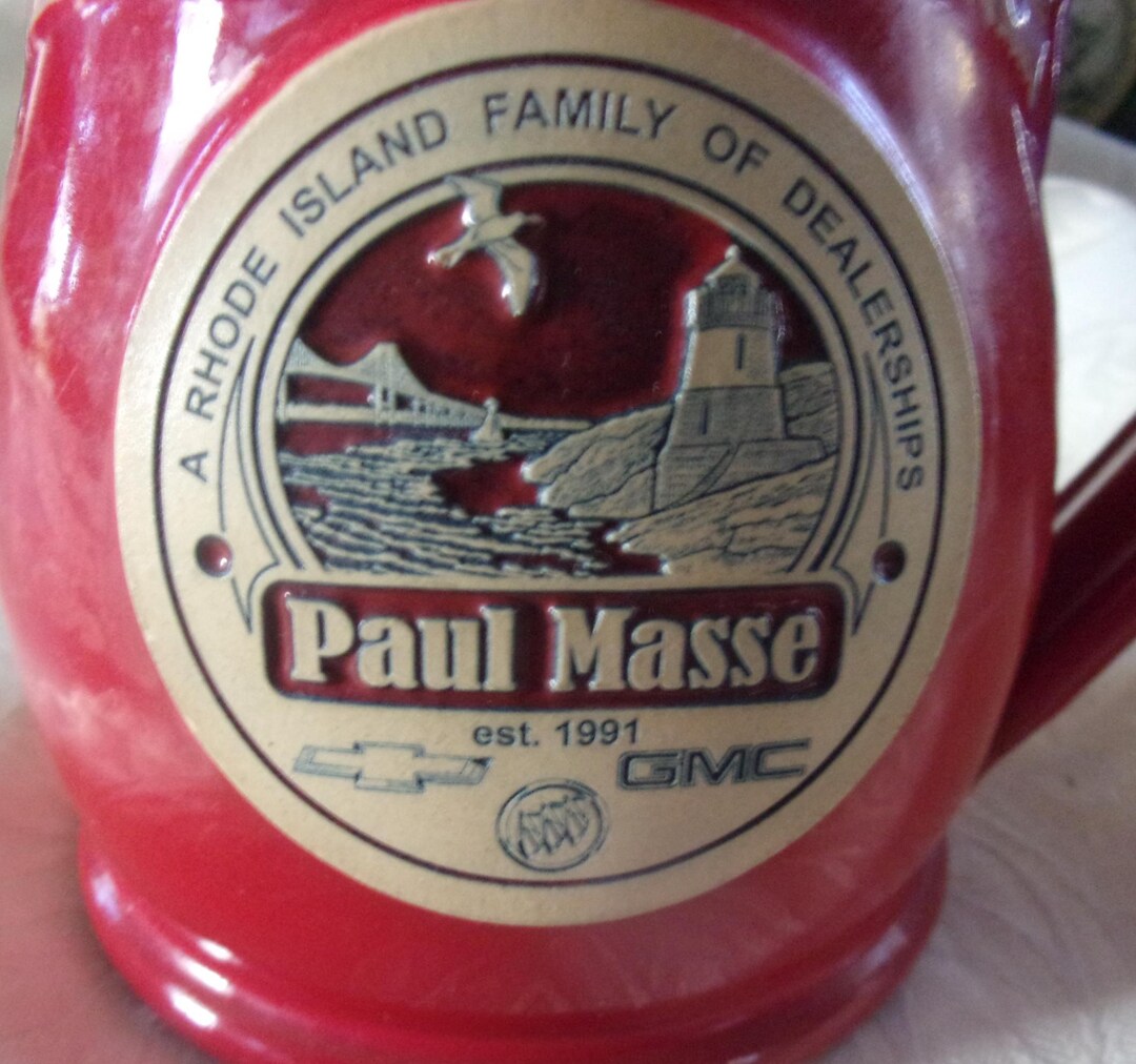 Deneen Pottery Mug ~ Paul Masse GMC Dealership ~ Rhode Island Red - Etsy