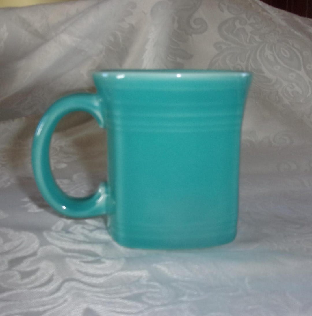 Square Fiesta Ware Turquoise Blue 13 Oz. Mug Fiesta HLC USA - Etsy