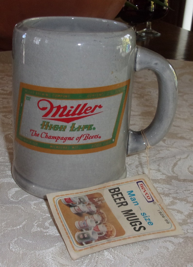 1976 Miller High Life Man Size Beer Mug / Stein Nevco Japan Original ...