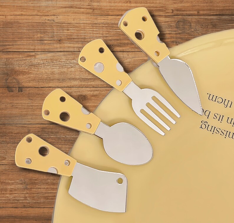 4 Cheese Cutlery Hair Clips, Kawaii Hair Accessory, Food Hair Clips ...