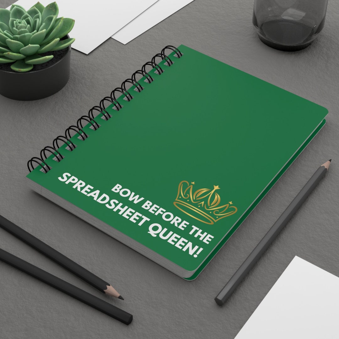 Notebook for Spreadsheet Queen, Work Gift, Gift for Coworker, Funny ...