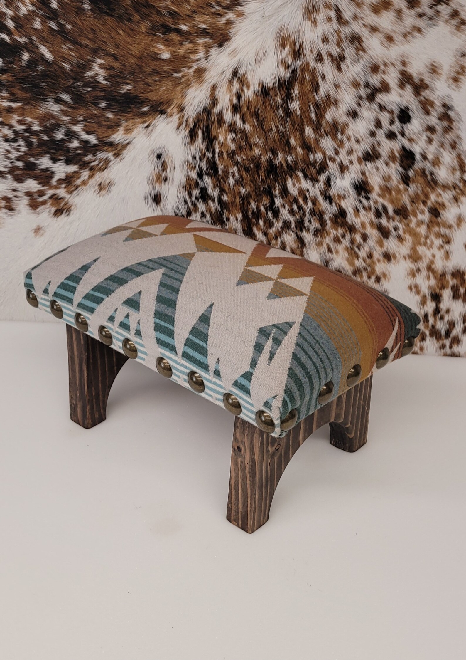 Western Upholstered Footstool - Etsy