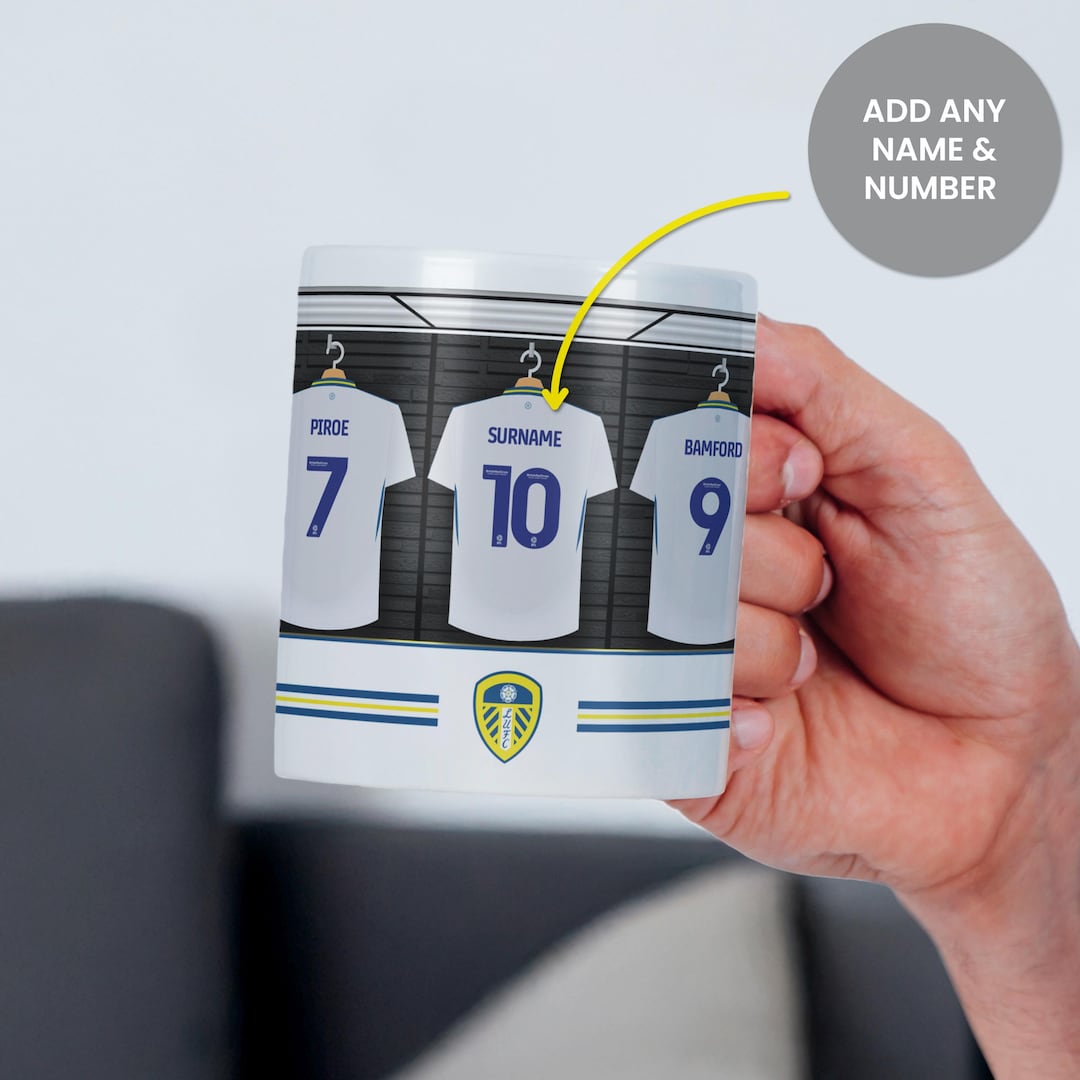 Personalised Leeds United Football Club Dressing Room Mug - Gift for ...