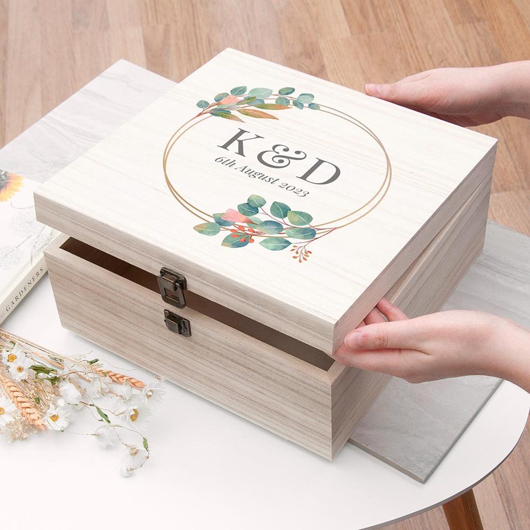Personalised Wedding Date Memory Box - Wedding Keepsake Gift ...