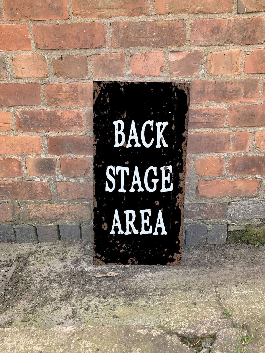 Metal Sign Back Stage Area Metal Advertising Wall Sign - Metal Wall ...