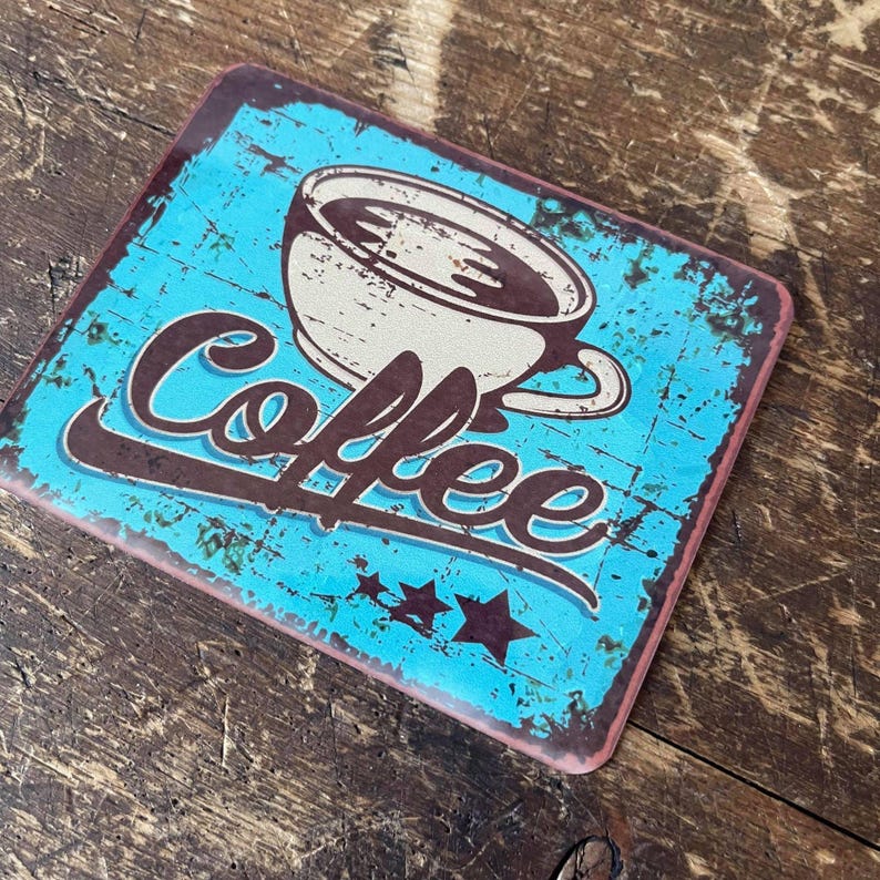 Coffee Metal Vintage Wall Sign- Vintage Wall Sign | Retro Sign | Wall ...