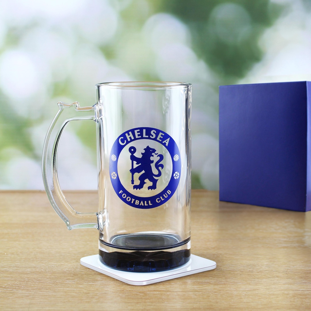 Personalised Engraved Official Chelsea FC 20oz Beer Tankard With Gift ...