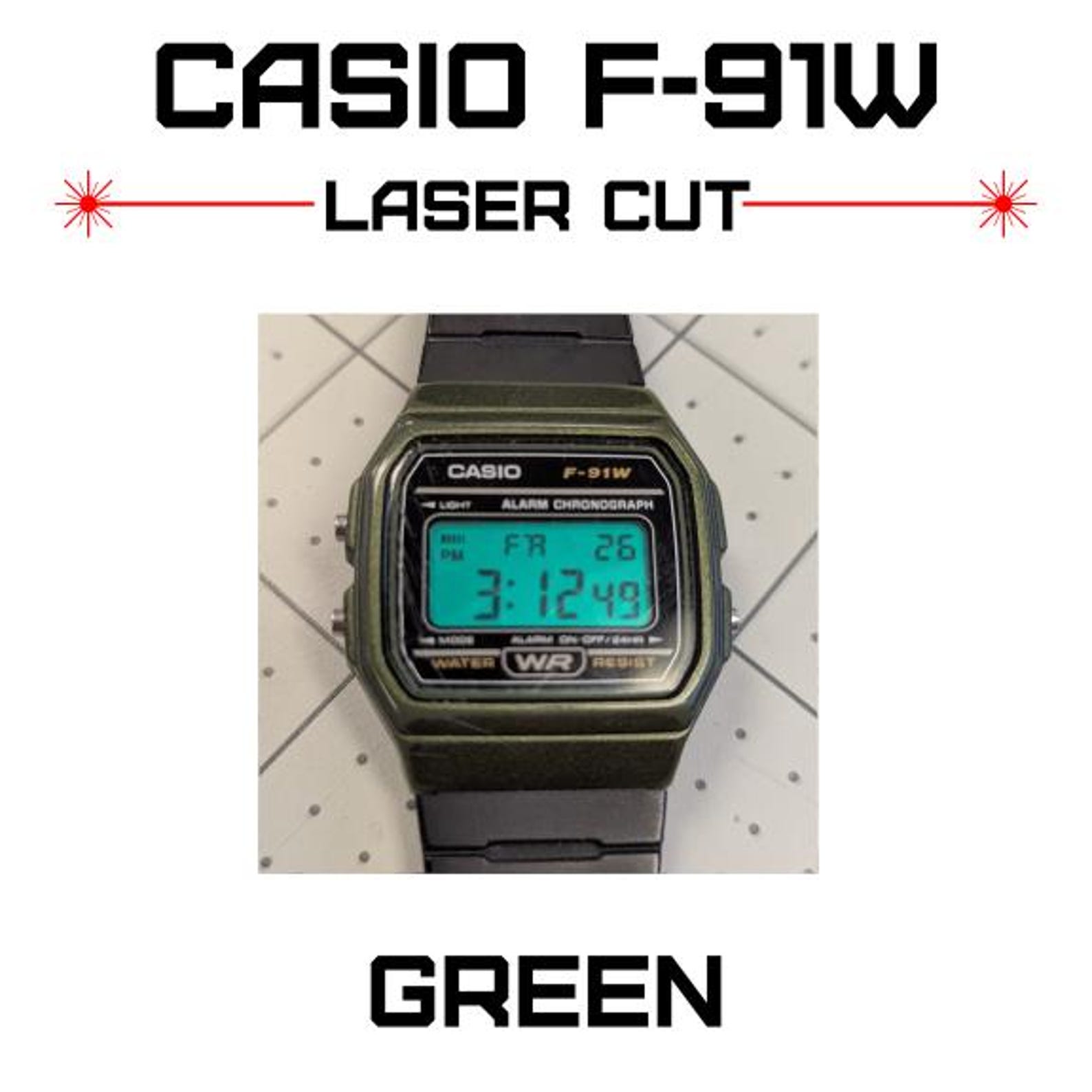 Casio F-91W Laser Cut Color Screen Filter Pieces for Modding - Etsy