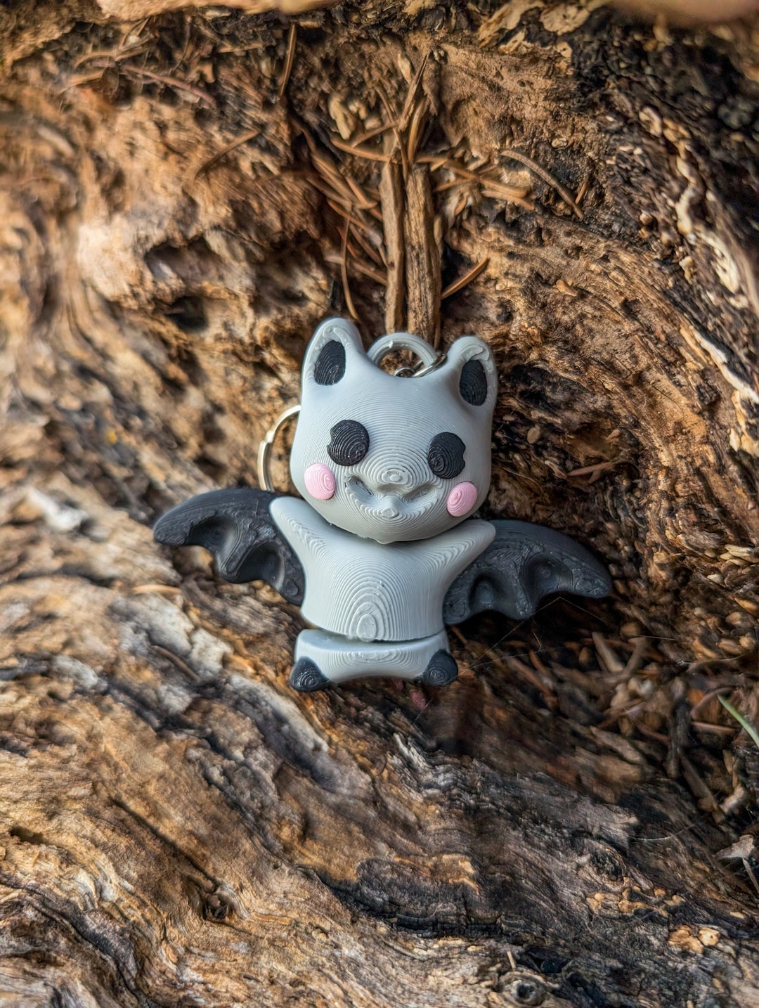 Flexi Bat Halloween Keychain Spooky Accessory Trick or Treat Gift ...