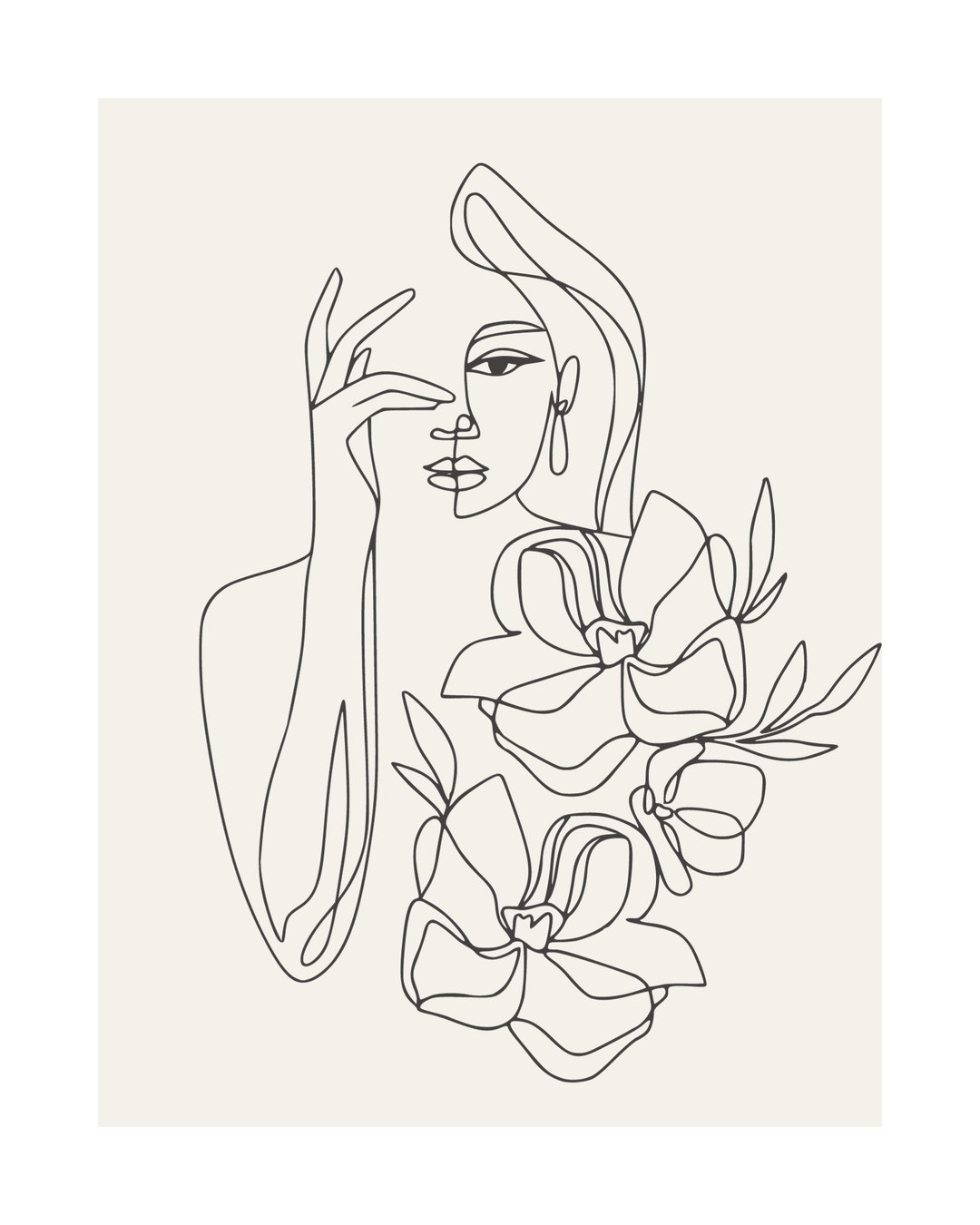 Woman Line Art Digital Instant Download - Etsy