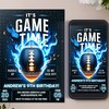 Editable Arcade Party Birthday Invitation Card Printable Template ...