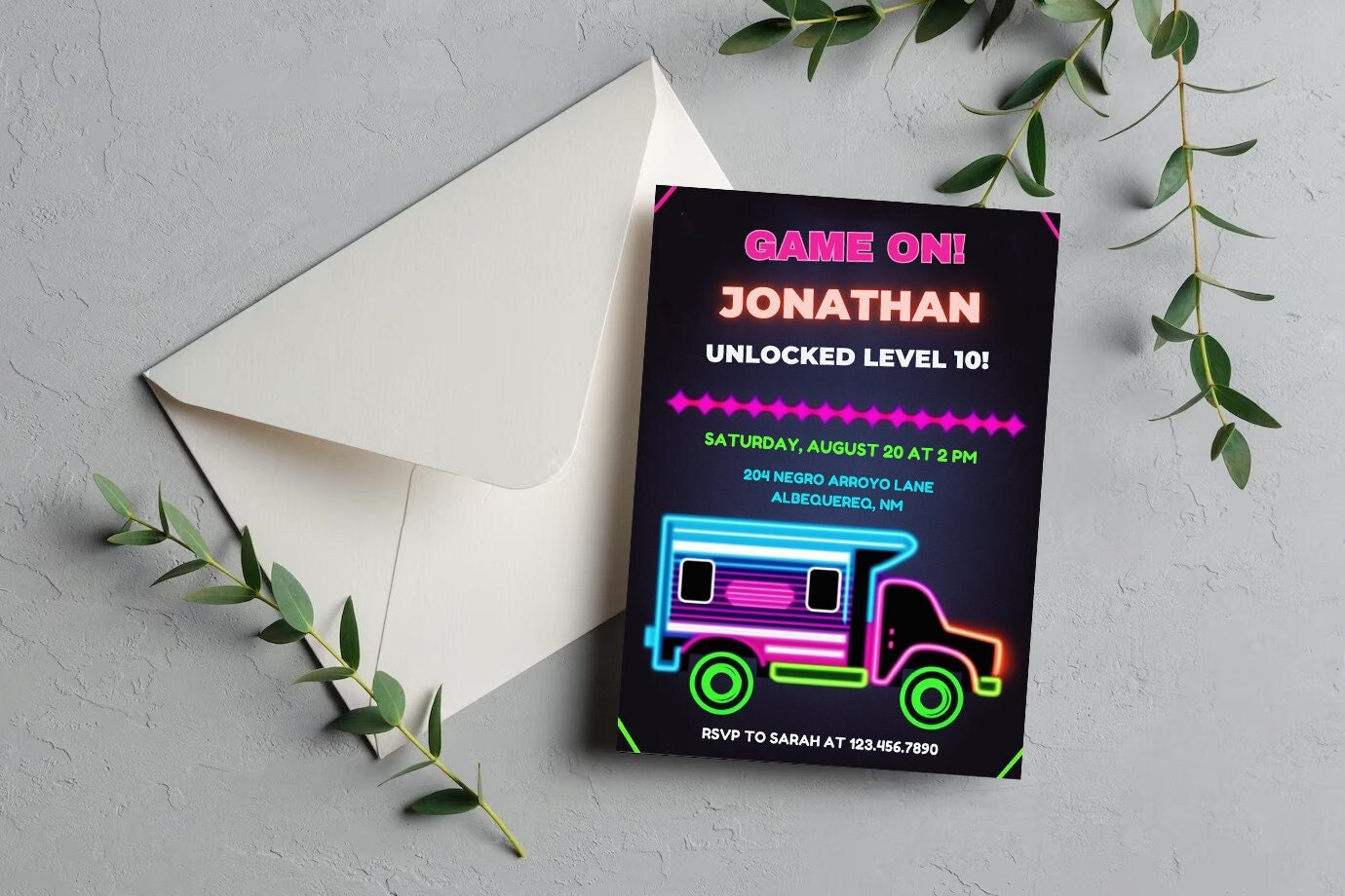Game Truck Birthday Party Invitation Game Truck Party - Etsy