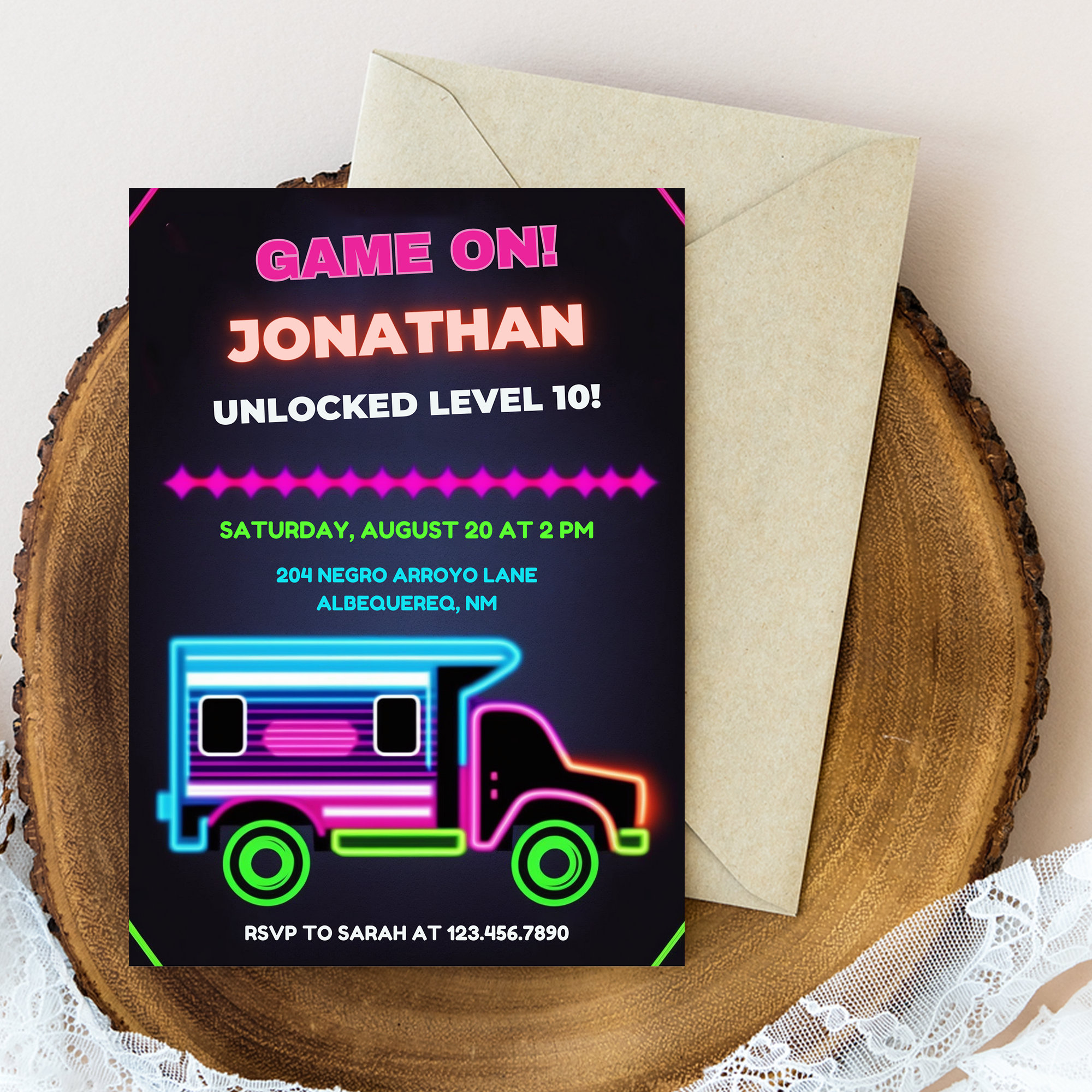 Game Truck Birthday Party Invitation Game Truck Party - Etsy