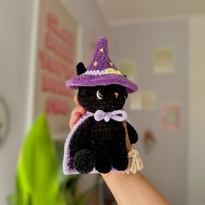 Witchy Kitty Crochet Pattern | Crochet Cat | Crochet Cat With Witch ...