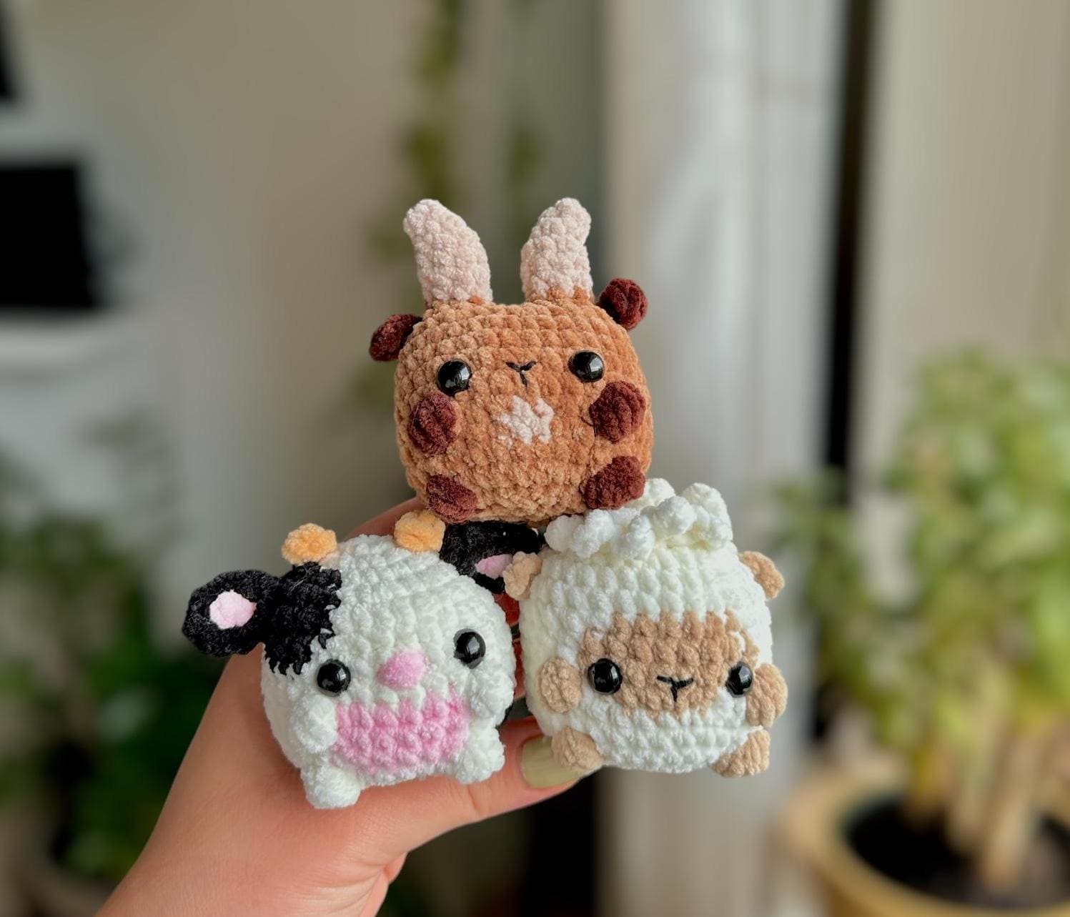 3in1 NO SEW Chubby Farm Animal Crochet Pattern BUNDLE | Sheep, Ibex ...