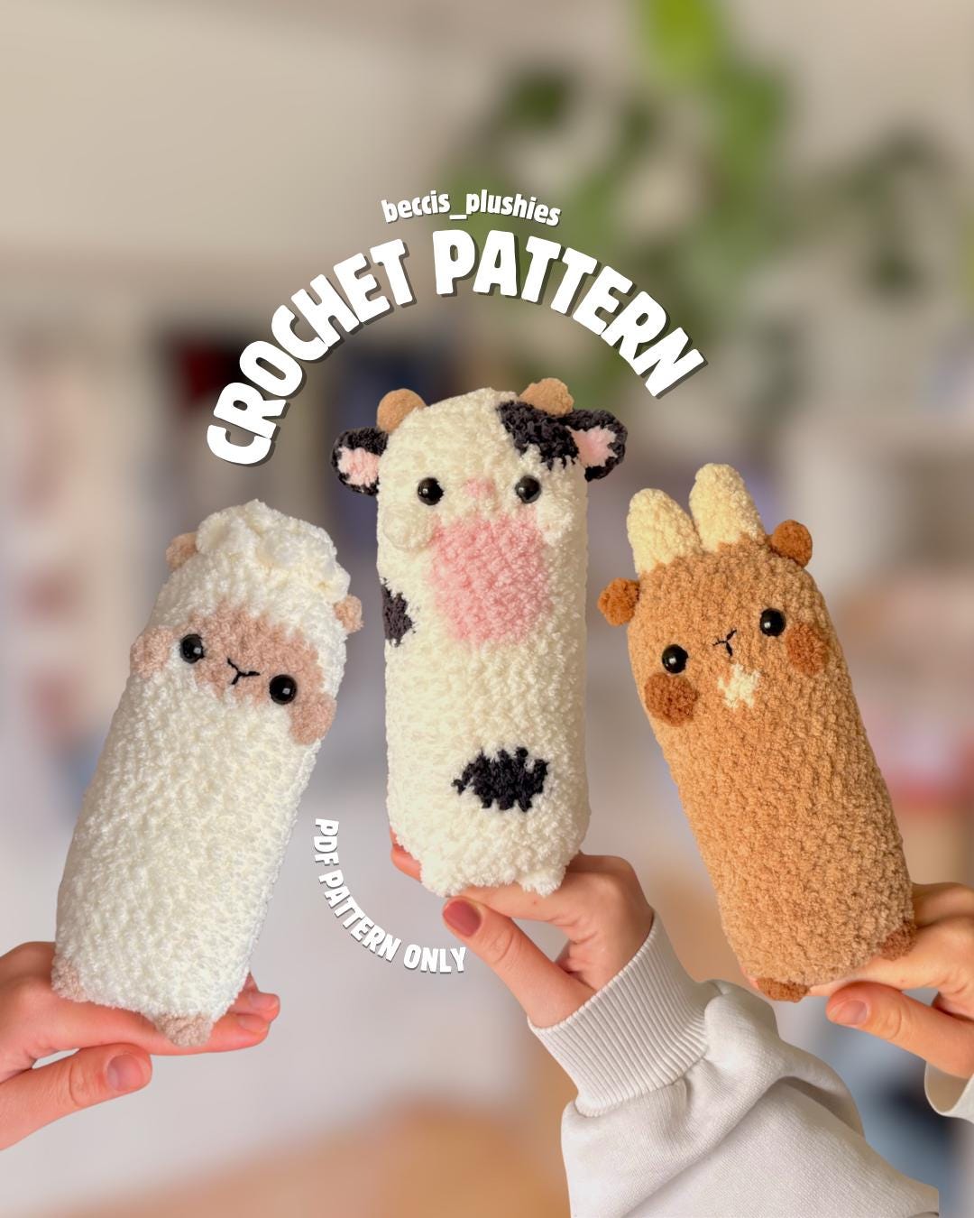 3in1 BUNDLE Noodle the Animals | Cow | Ram | Sheep | Crochet Patterns ...