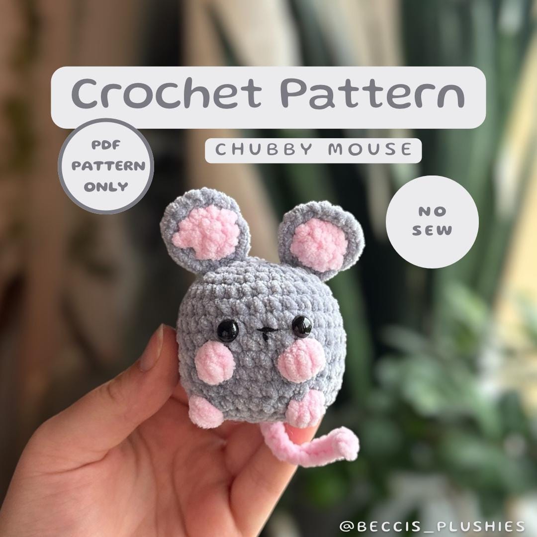 Chubby Mouse NO SEW Crochet Pattern - Etsy