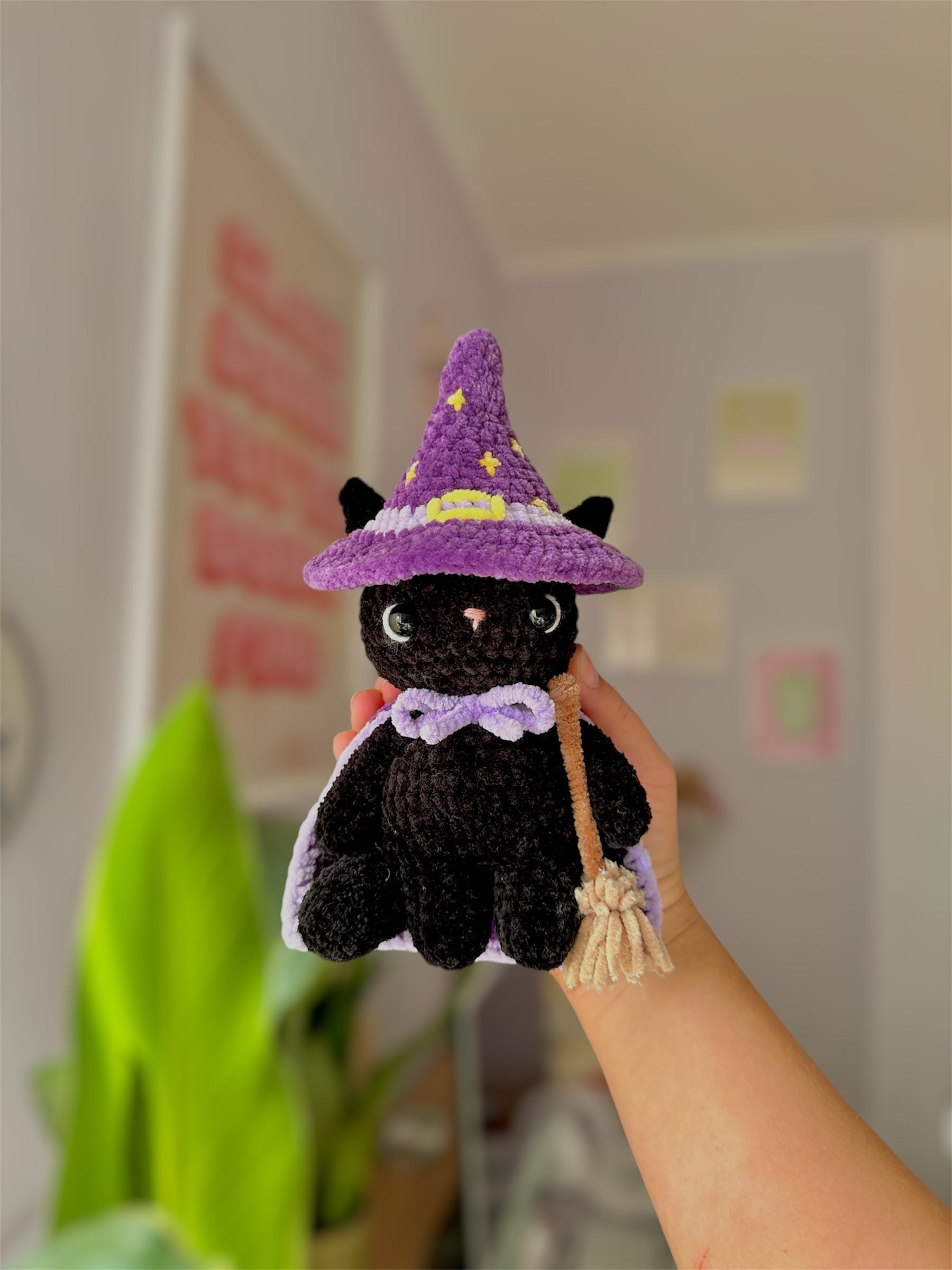 Witchy Kitty Crochet Pattern | Crochet Cat | Crochet Cat With Witch ...