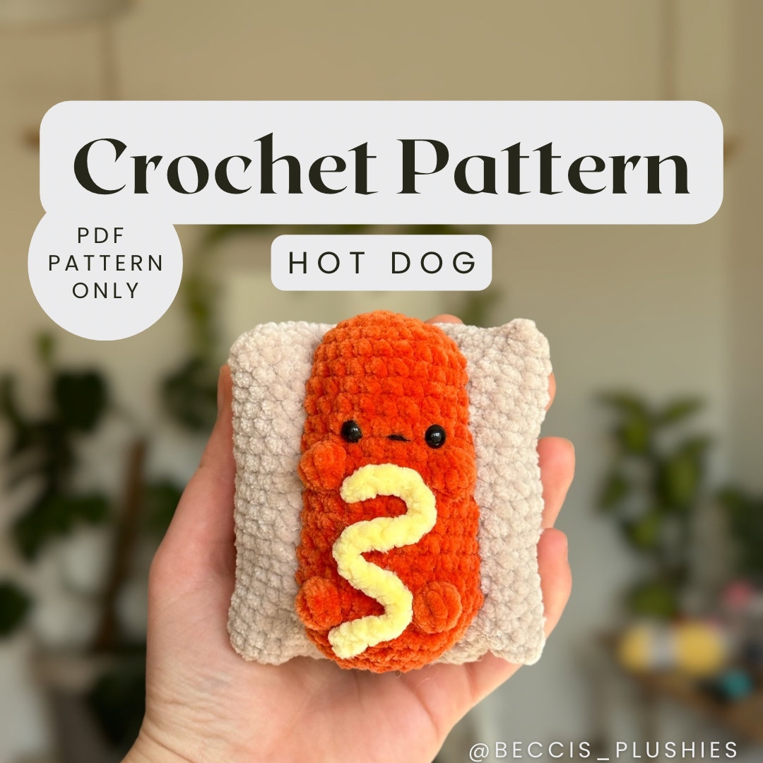 Hot Dog Crochet Pattern Crochet Patterns Crochet Pattern - Etsy