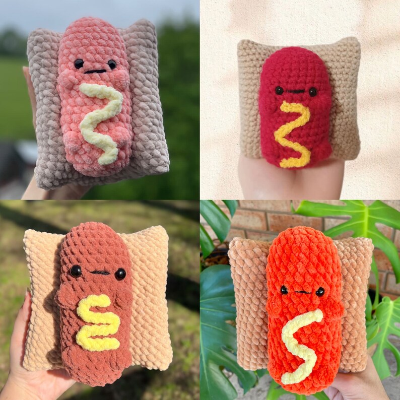 Hot Dog Crochet Pattern | Crochet Patterns | Crochet Pattern - Etsy