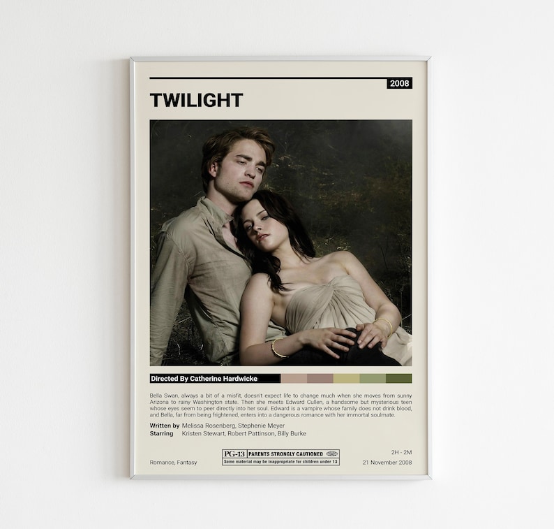 Twilight Poster, Robert Pattinson Poster, Minimalist Movie Poster ...